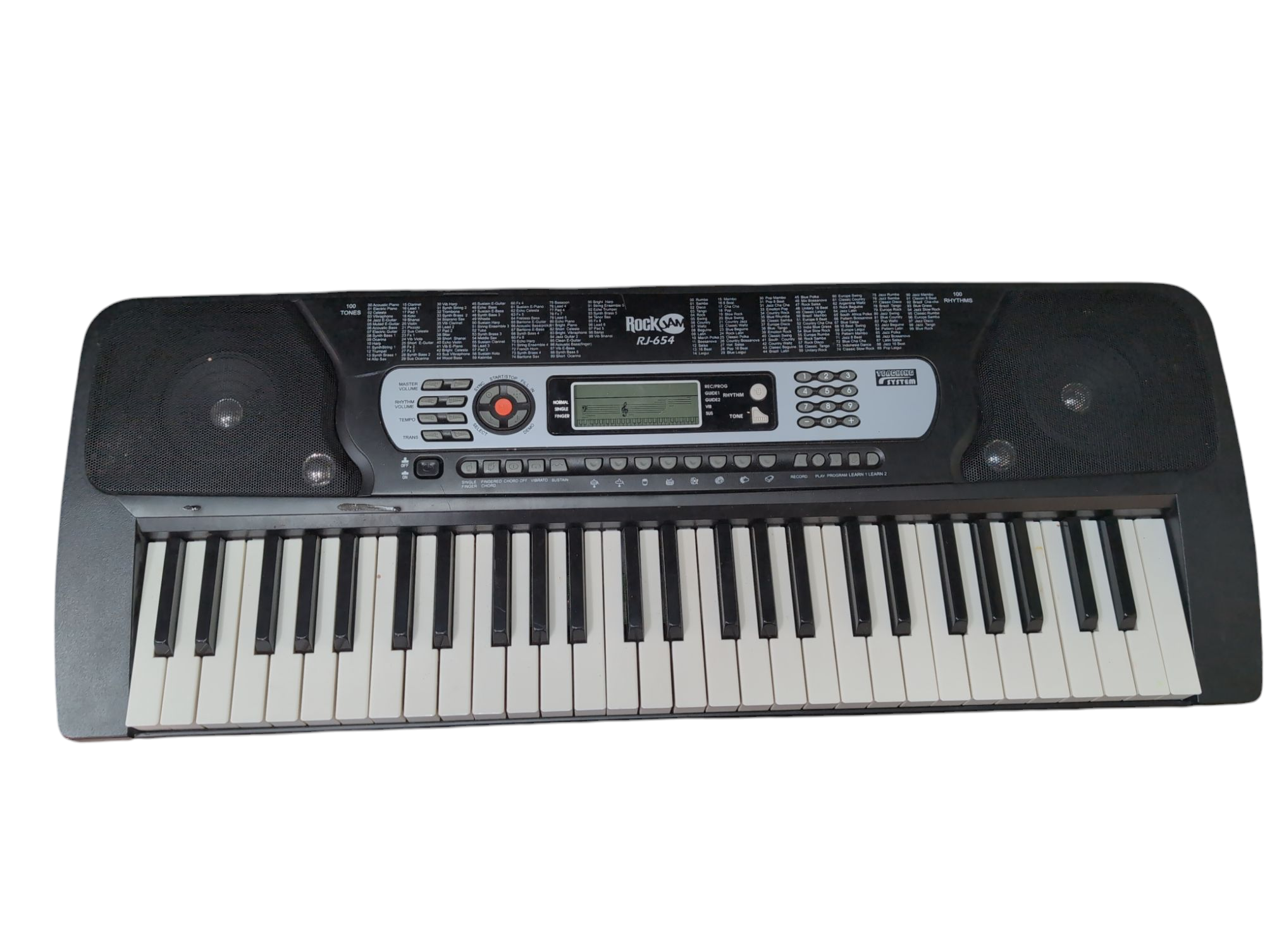 Pre-owned RockJam RJ-654 54-Key Keyboard – LCD Display, 100 Tones, 3rd ...
